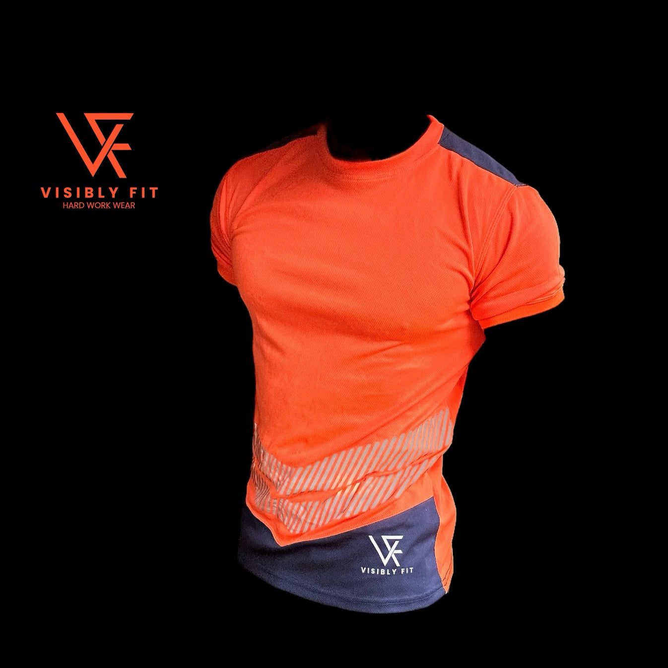 Crew Neck Regular Fit High Vis– Orange – Visibly Fit