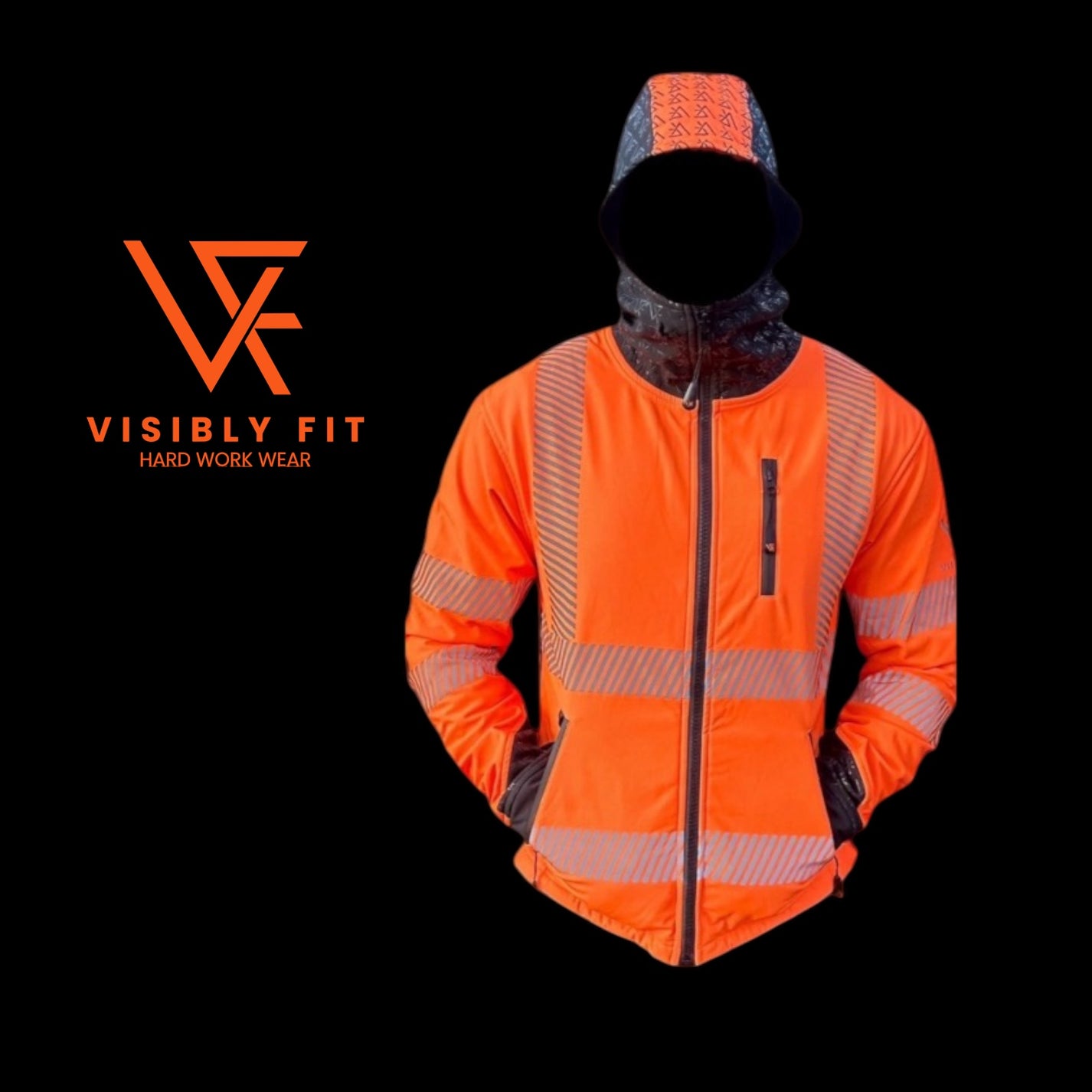 Water Resistant Soft Shell - Hi Vis Orange – Visibly Fit