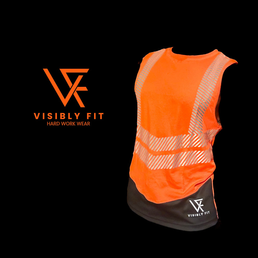 Hi Vis Tank Top Class 2 Orange – Visibly Fit