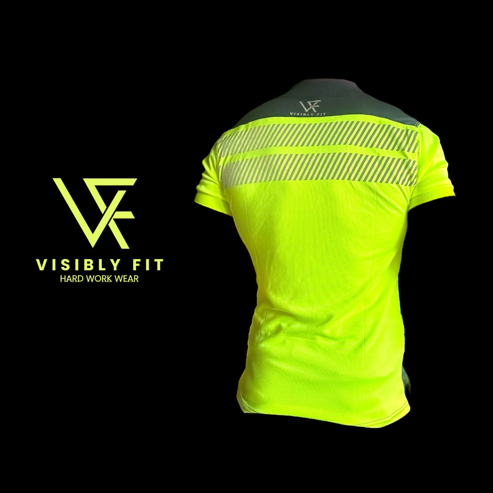 Fitted High Vis Polo Shirt – Yellow – Visibly Fit